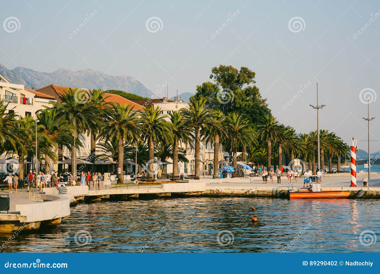 Waterfront Tivat, Montenegro Editorial Photography - Image of boat ...