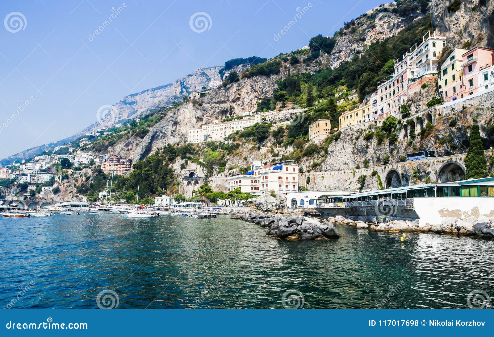 Waterfront of the Town of Amalfi Editorial Stock Photo - Image of ...