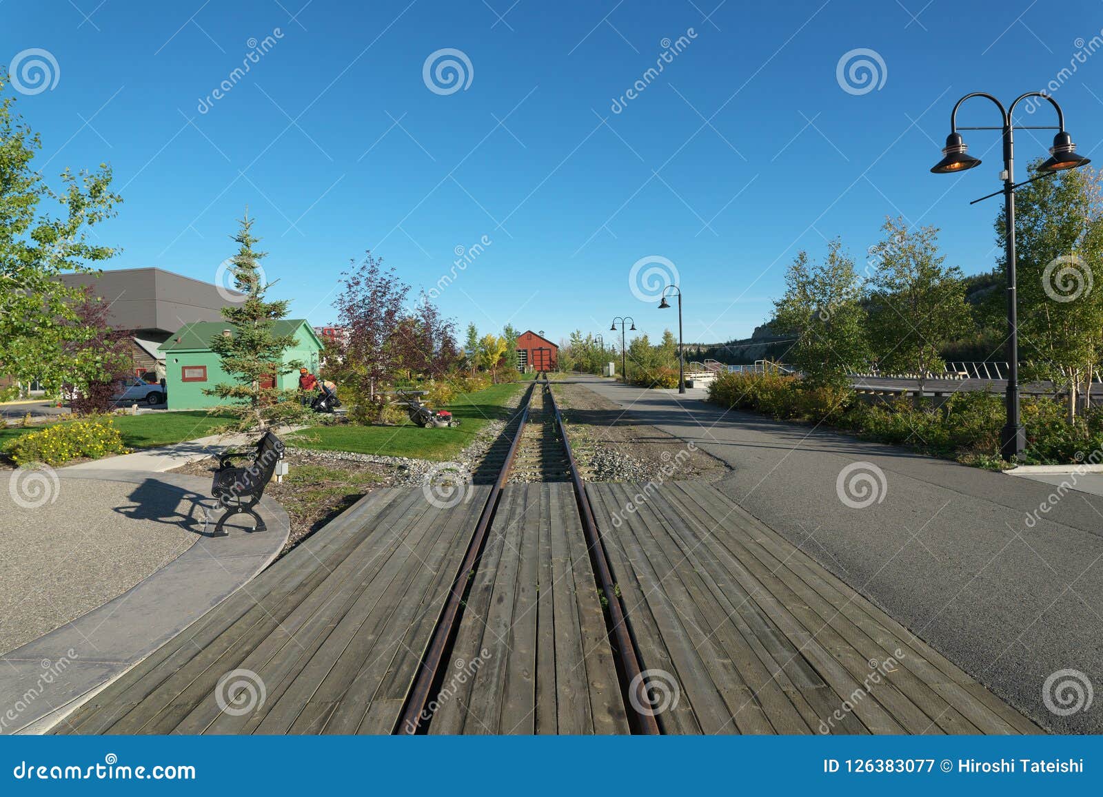 Waterfront Trolley Rail Track in Whitehorse Editorial Photography ...