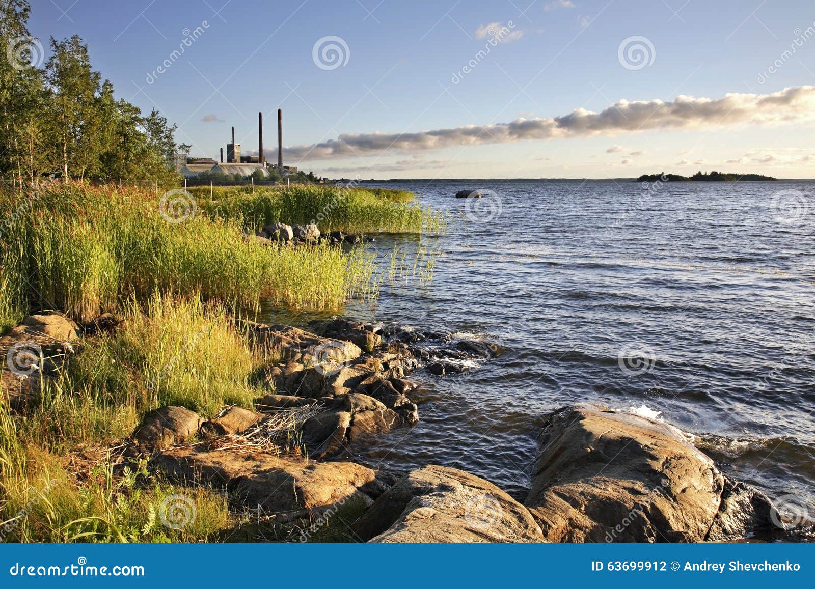 Waterfront in Vaasa Town. Finland Stock Photo - Image of seaside ...