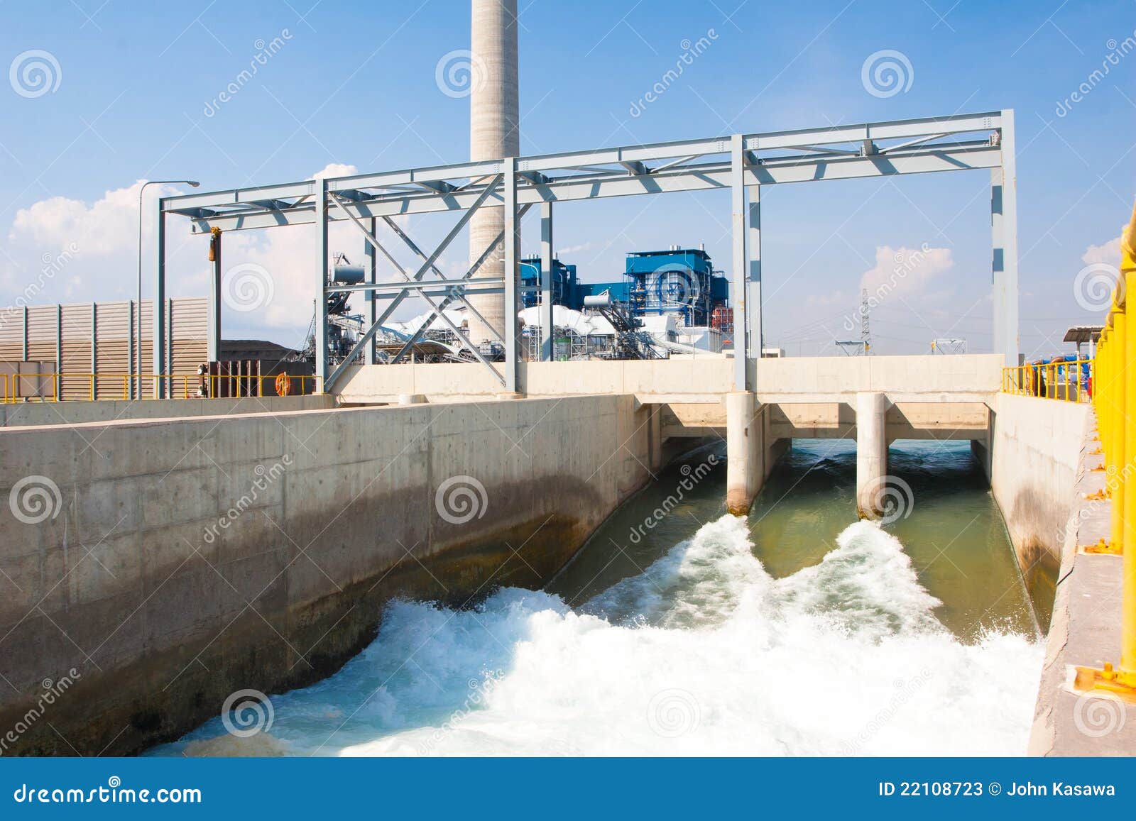Watergate Release Clean Water after Treated Stock Image - Image of ...