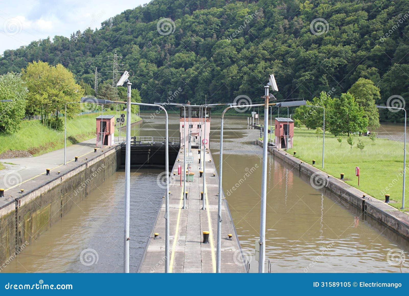 Watergate on the River Neckar Stock Image - Image of watergate, ship ...