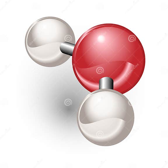 Water Molecule Model of Structure Stock Vector - Illustration of ...