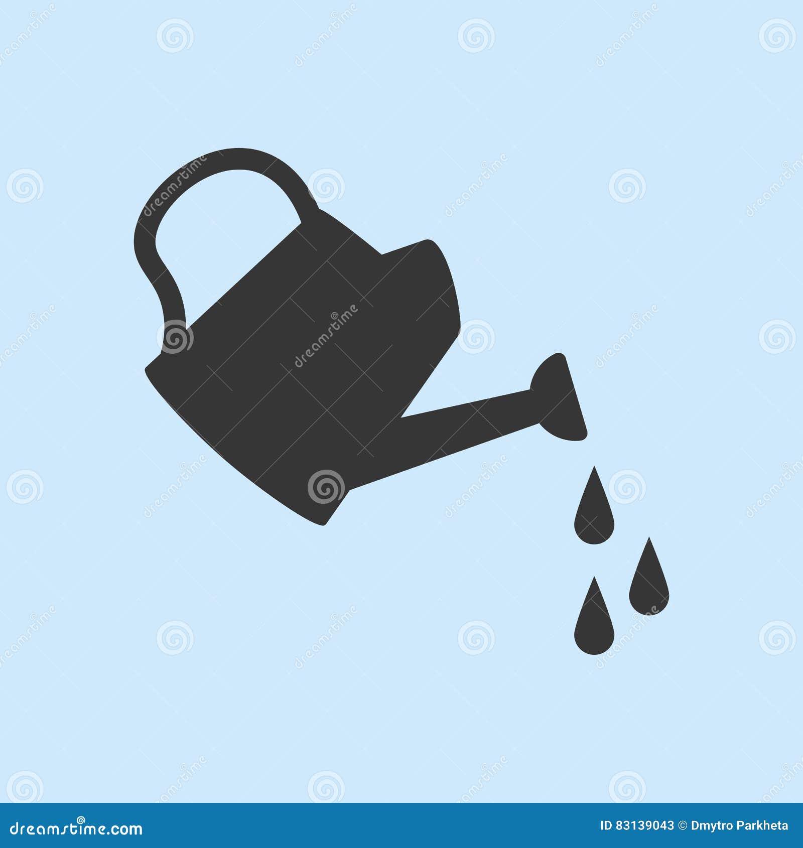 Watering Can Icon stock vector. Illustration of garden - 83139043
