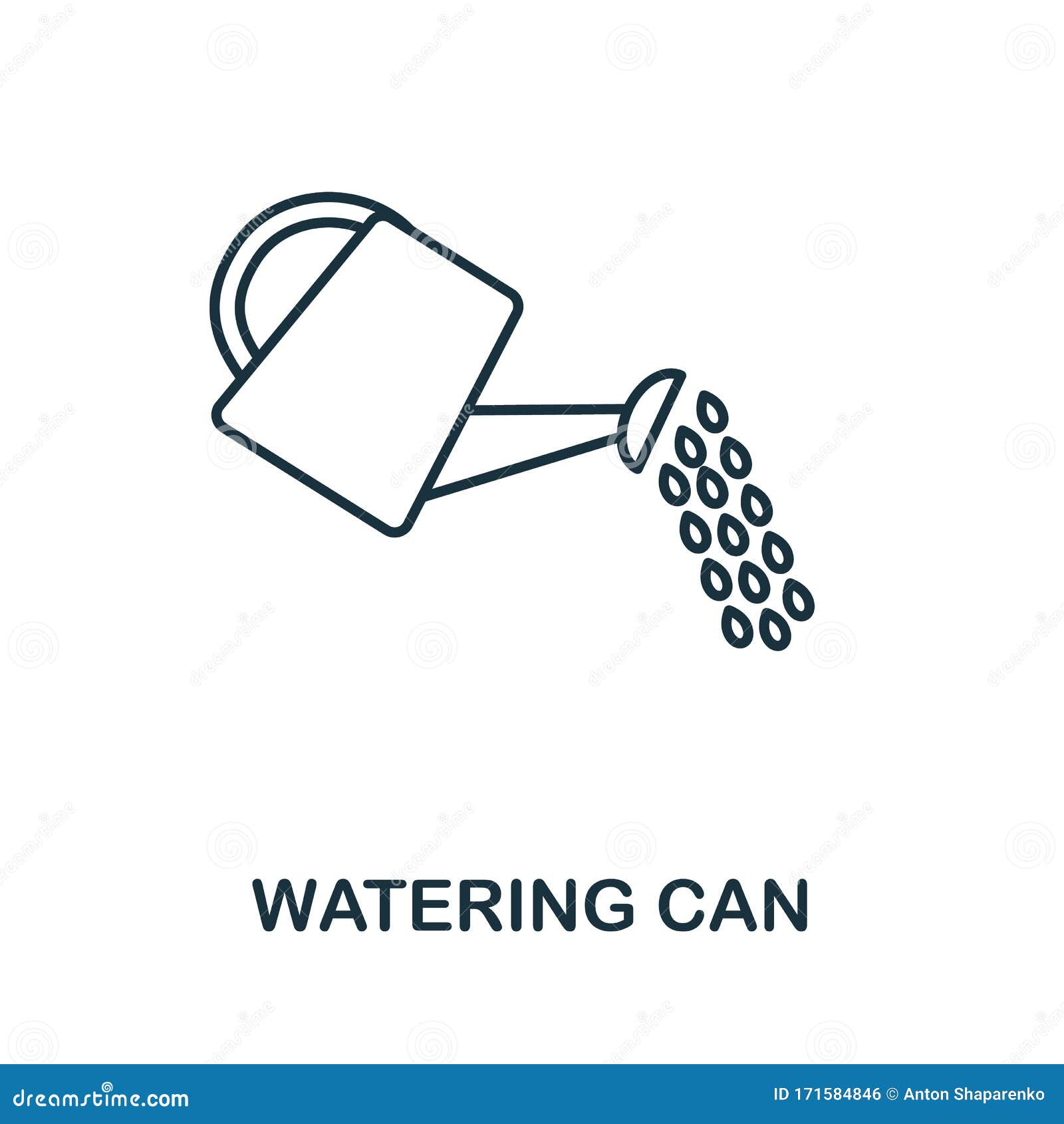 Watering Can Icon. Thin Line Style Element from Farm Icons Collection ...