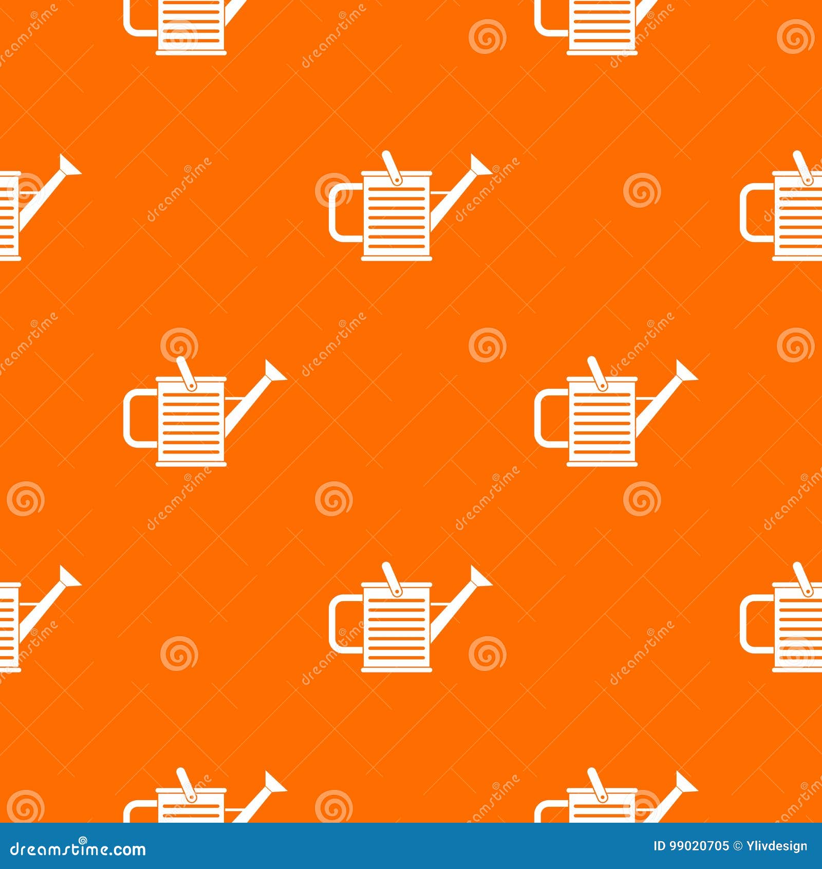 Watering Can Pattern Seamless Stock Vector - Illustration of metal ...