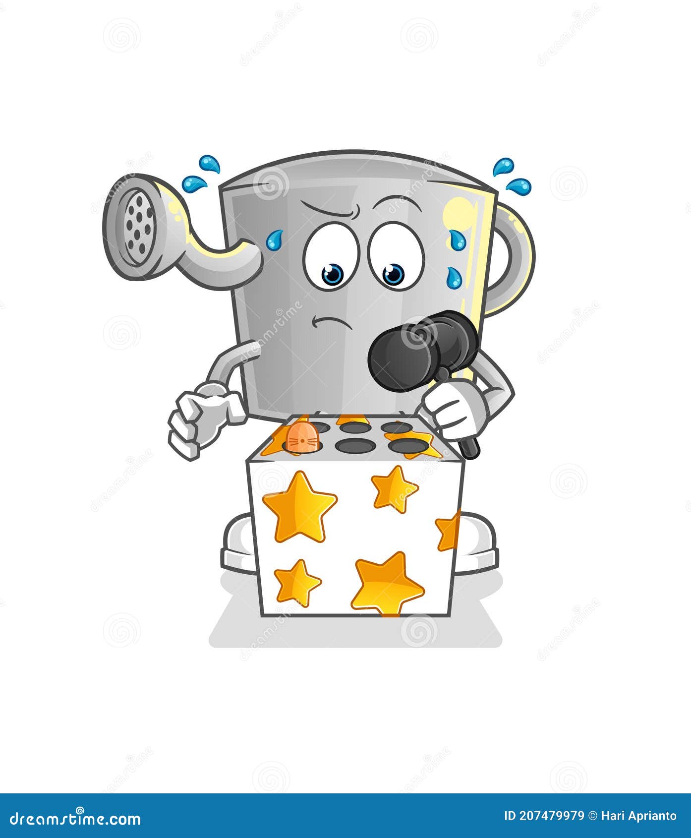 Watering Can Play Whack a Mole Mascot. Cartoon Vector Stock Vector ...