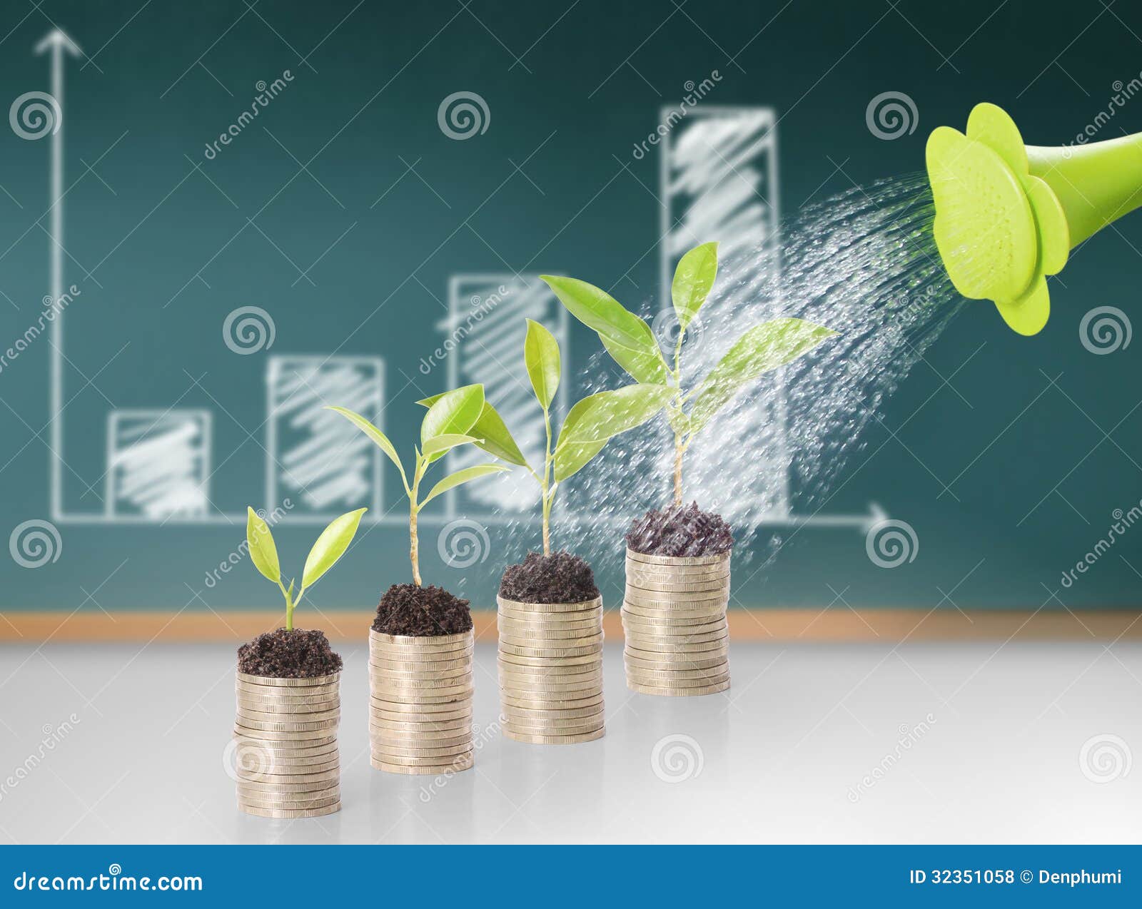 Watering Can Pouring Molten Gold Stock Illustration - Illustration of ...