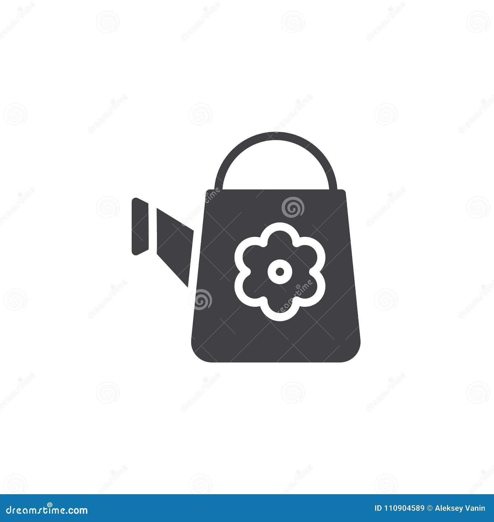 Watering can vector icon stock vector. Illustration of handle - 110904589