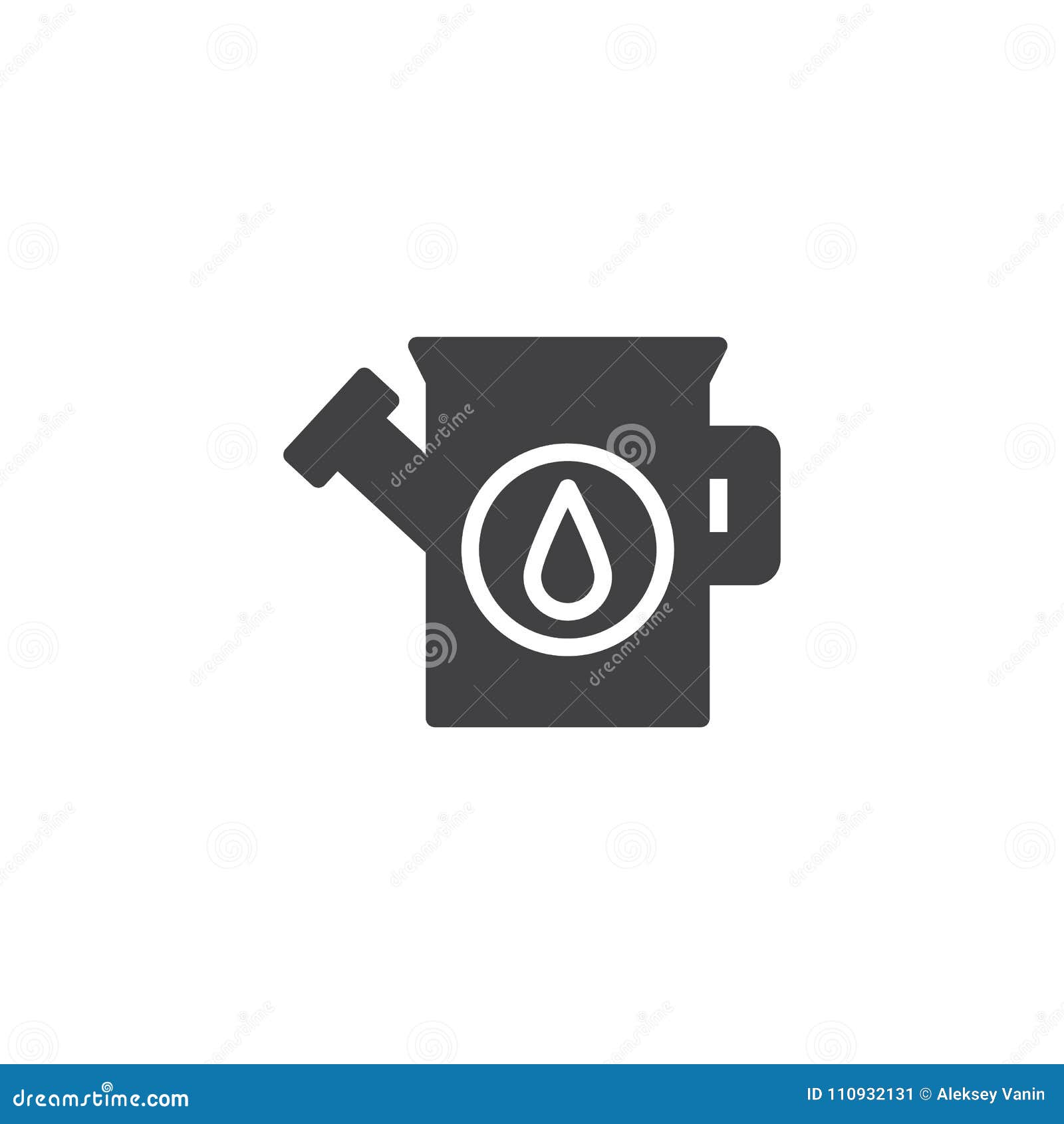 Watering can vector icon stock vector. Illustration of spring - 110932131