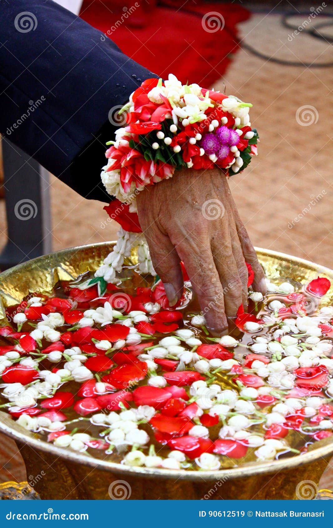 Watering Funeral Ceremony of Dead People in Thailand Stock Image ...