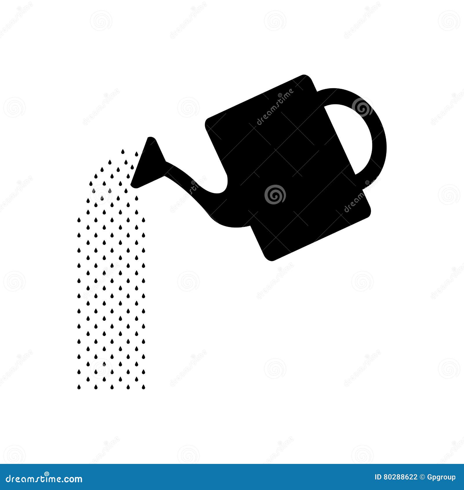 Watering icon image stock vector. Illustration of garden - 80288622