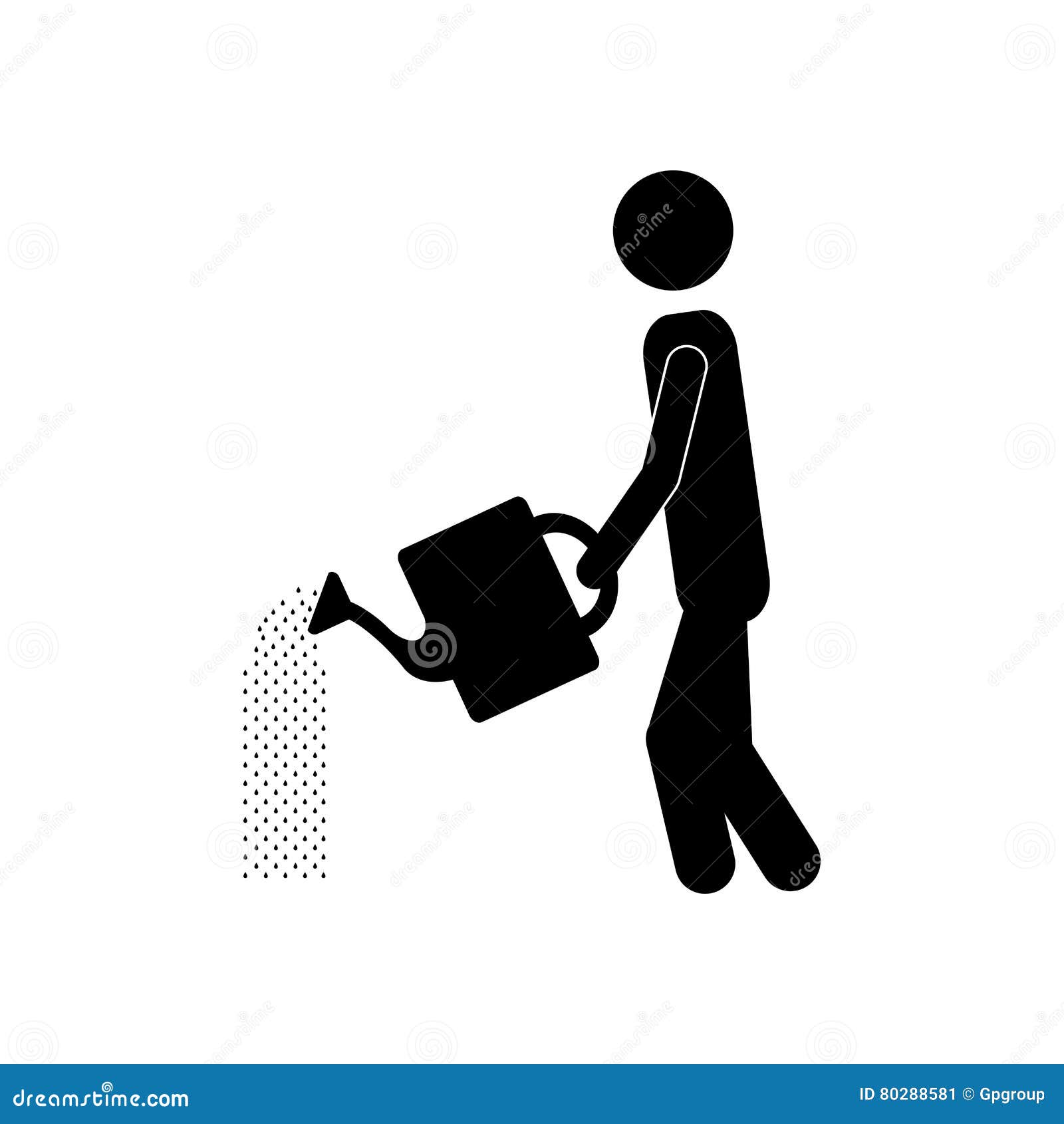 Watering icon image stock vector. Illustration of icon - 80288581