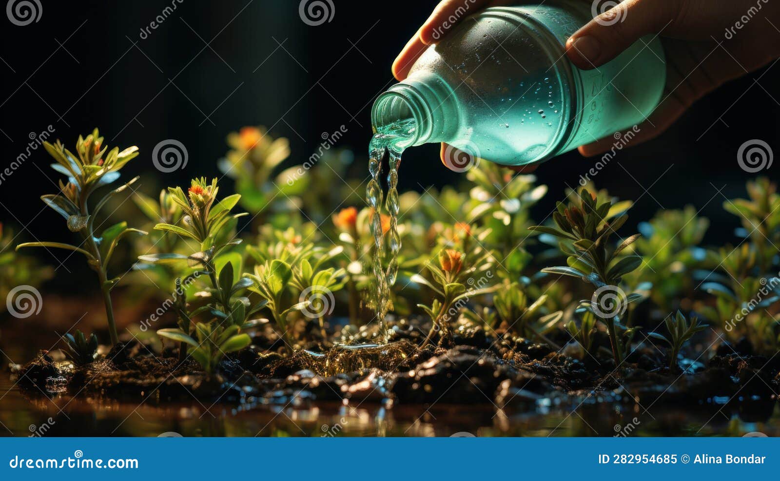 Watering Life: Responsible Water Usage. Created with Generative AI ...