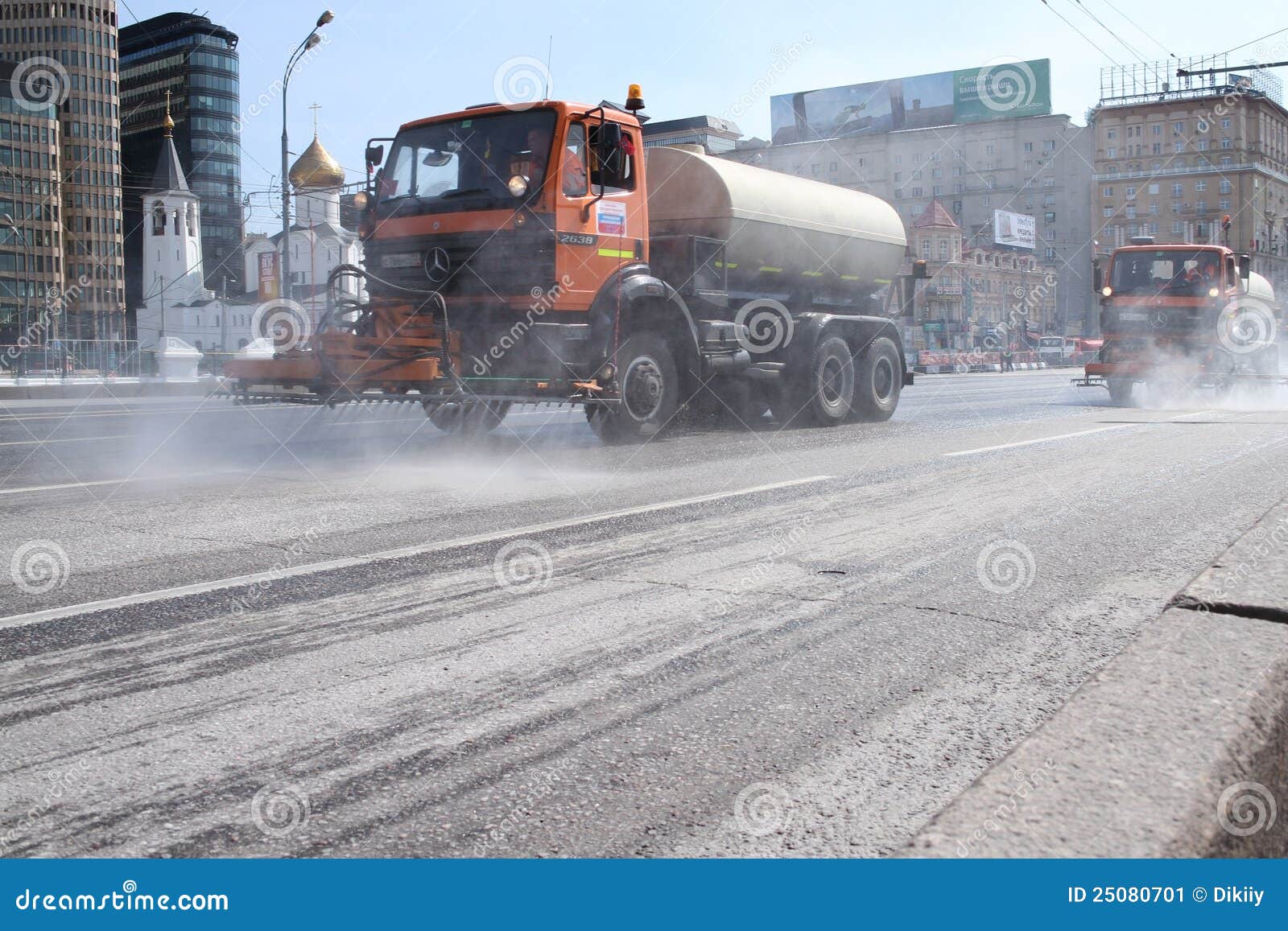 Watering Machines on the Street Editorial Photo - Image of boulevard ...