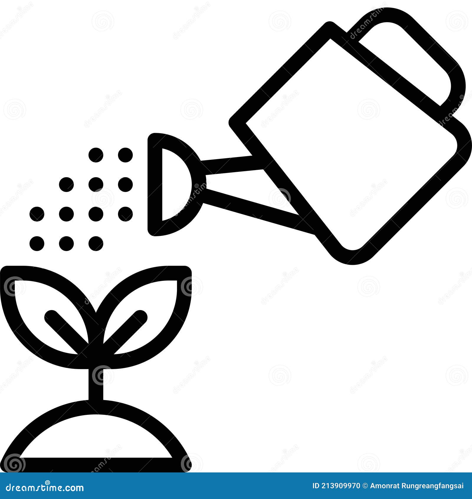 Watering Plant Icon, Earth Day Related Vector Stock Vector ...