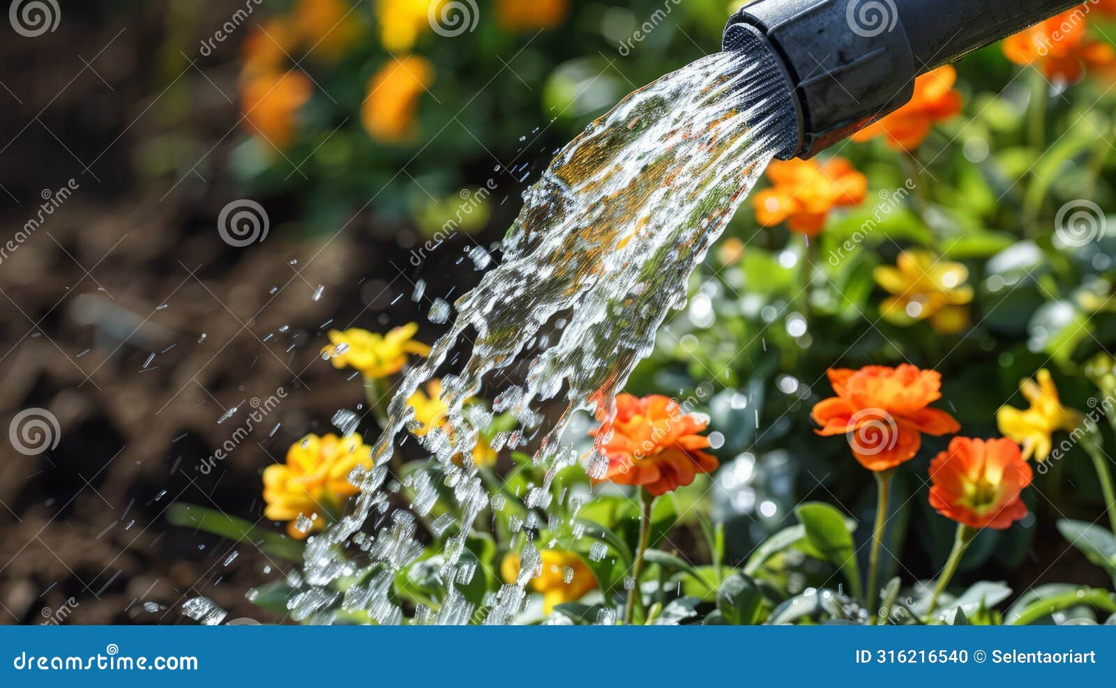 Watering Techniques for Gardens Stock Illustration - Illustration of ...