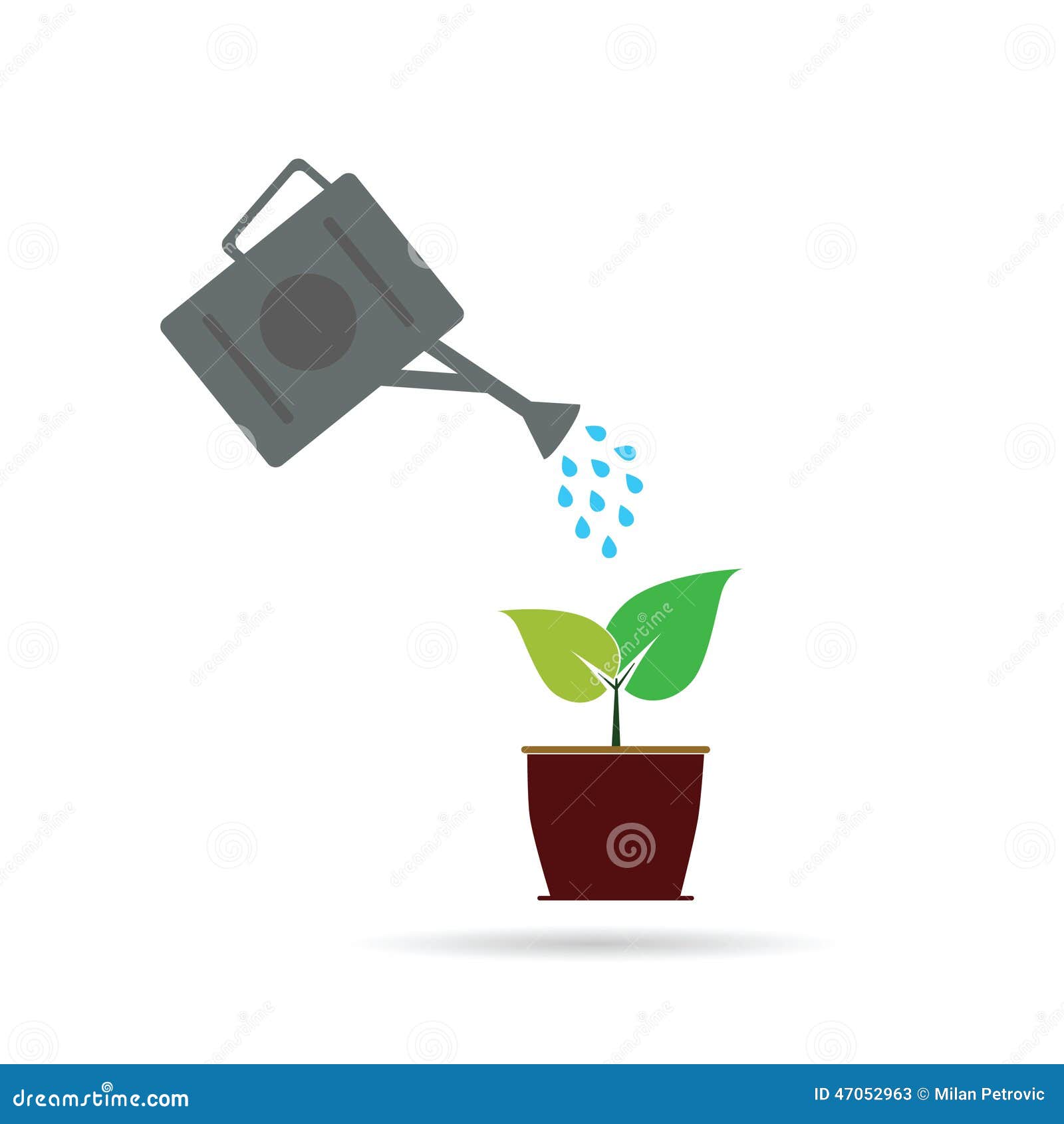 Watering Vector Illustration Stock Vector - Illustration of bucket ...