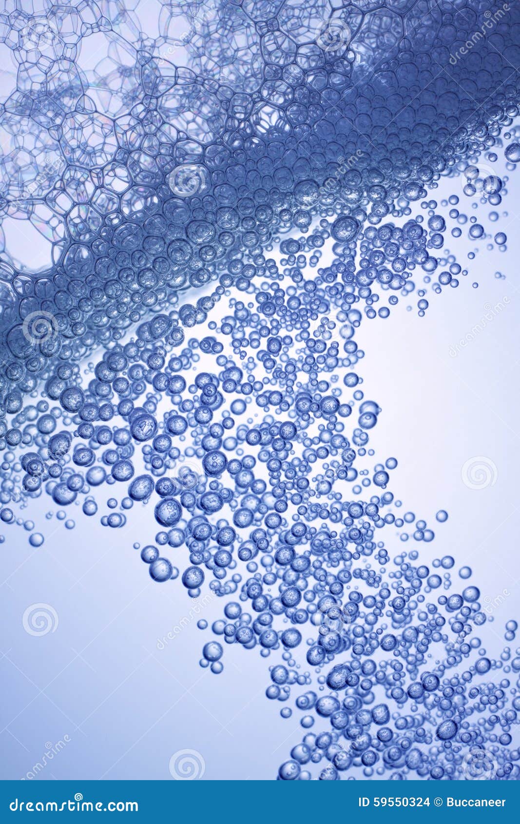 Waterline with Air Bubbles and Soapy Bubbles Stock Photo - Image of ...