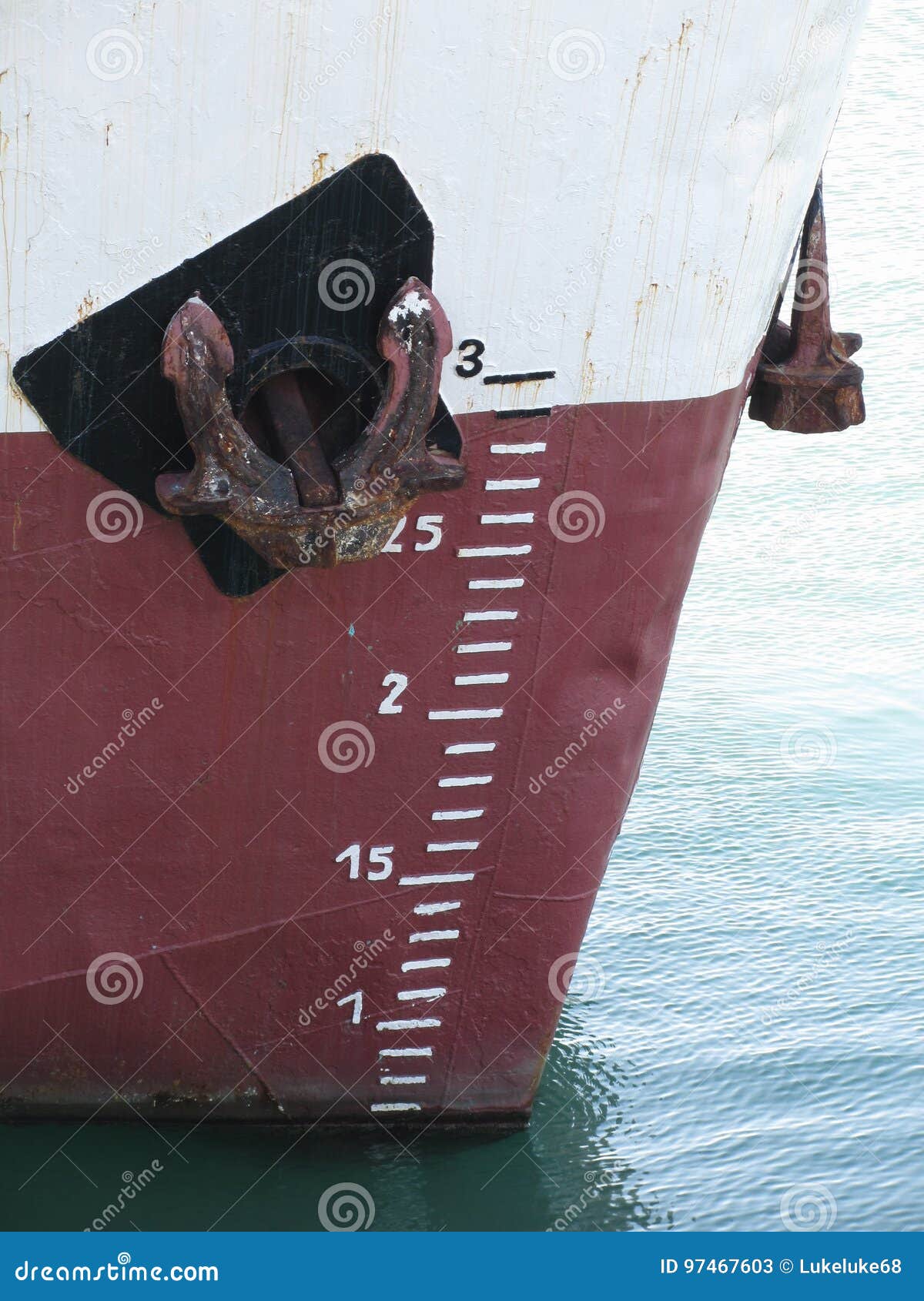 Waterline Marked On The Ship With Draft Scale Numbering Royalty-Free ...