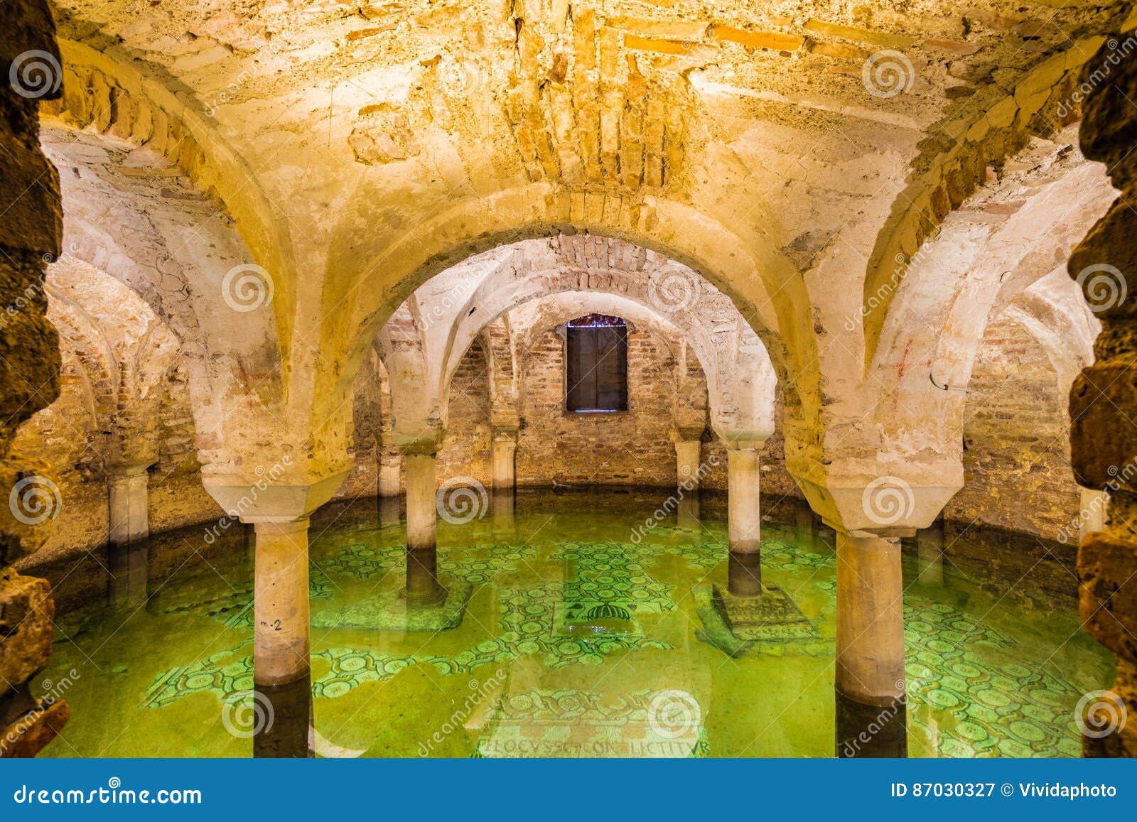 Waterlogged Crypt Below Sea Level Stock Image - Image of flooded, water ...