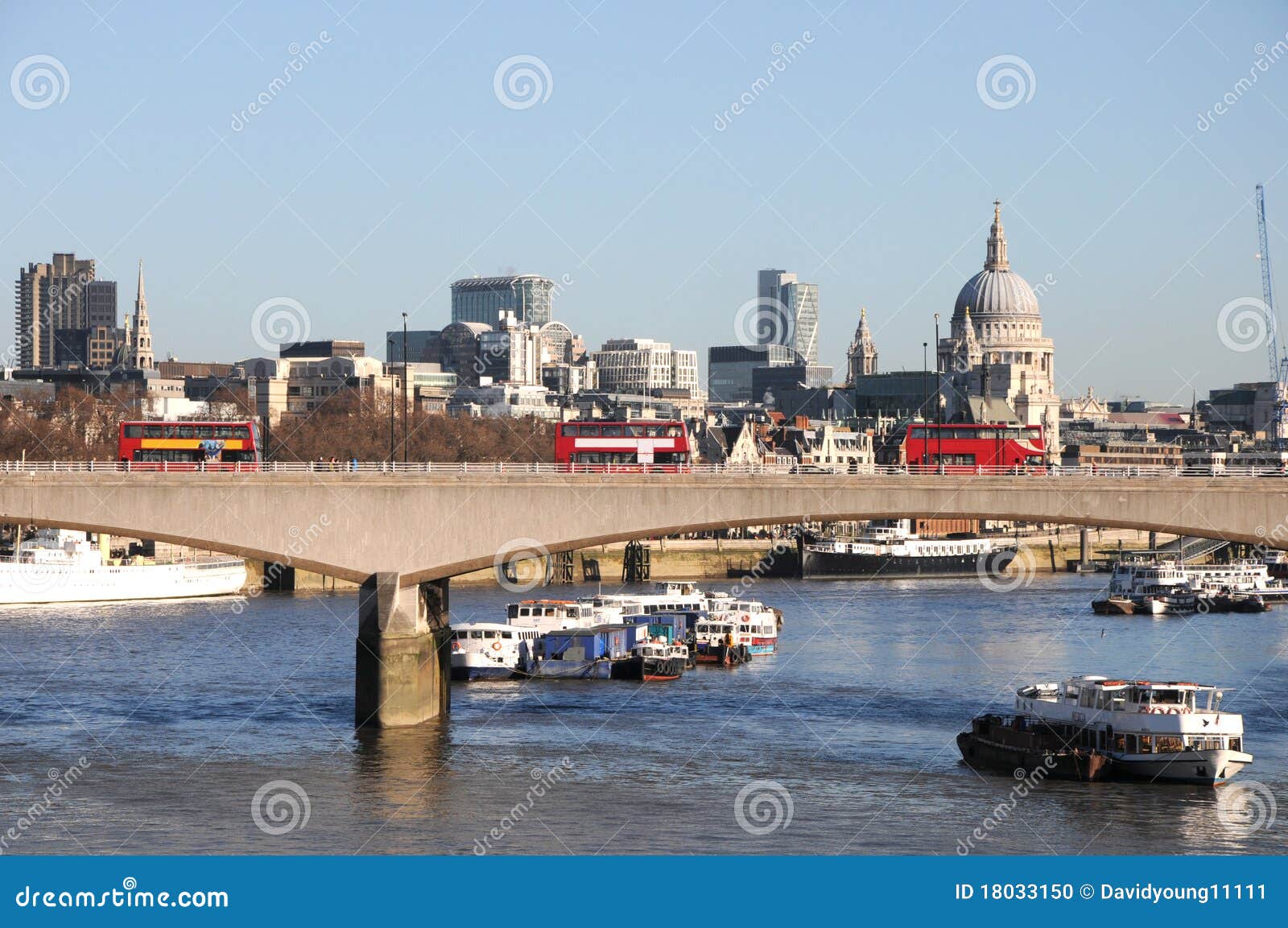 Waterloo Bridge stock photo. Image of london, dome, skyline - 18033150