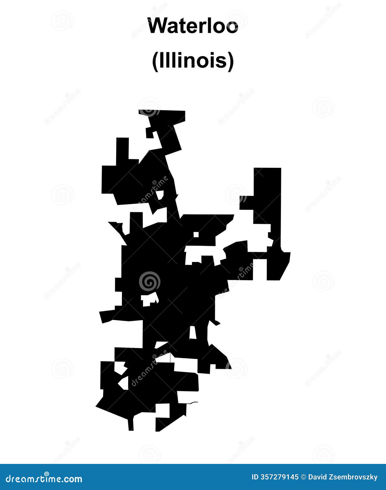 Waterloo Outline Map Stock Image | CartoonDealer.com #357273385