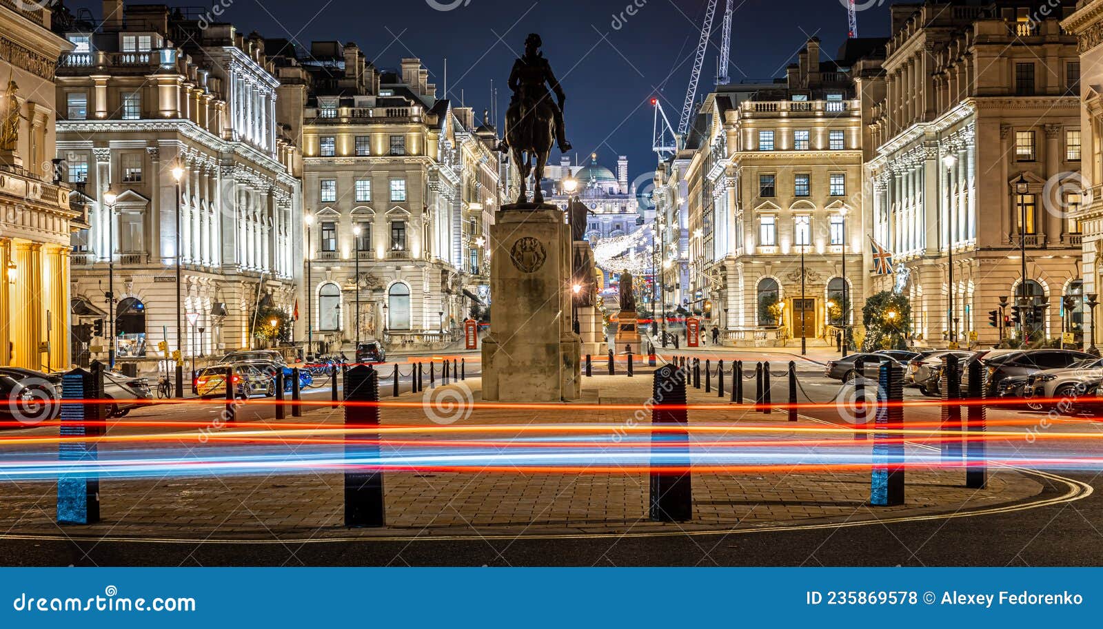 The Waterloo Place at Christmas Time in London, England Stock Photo ...