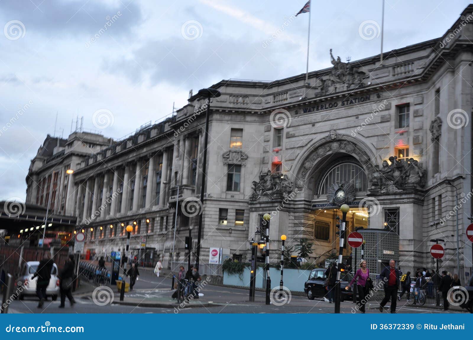 Waterloo Station in London editorial stock image. Image of landmark ...