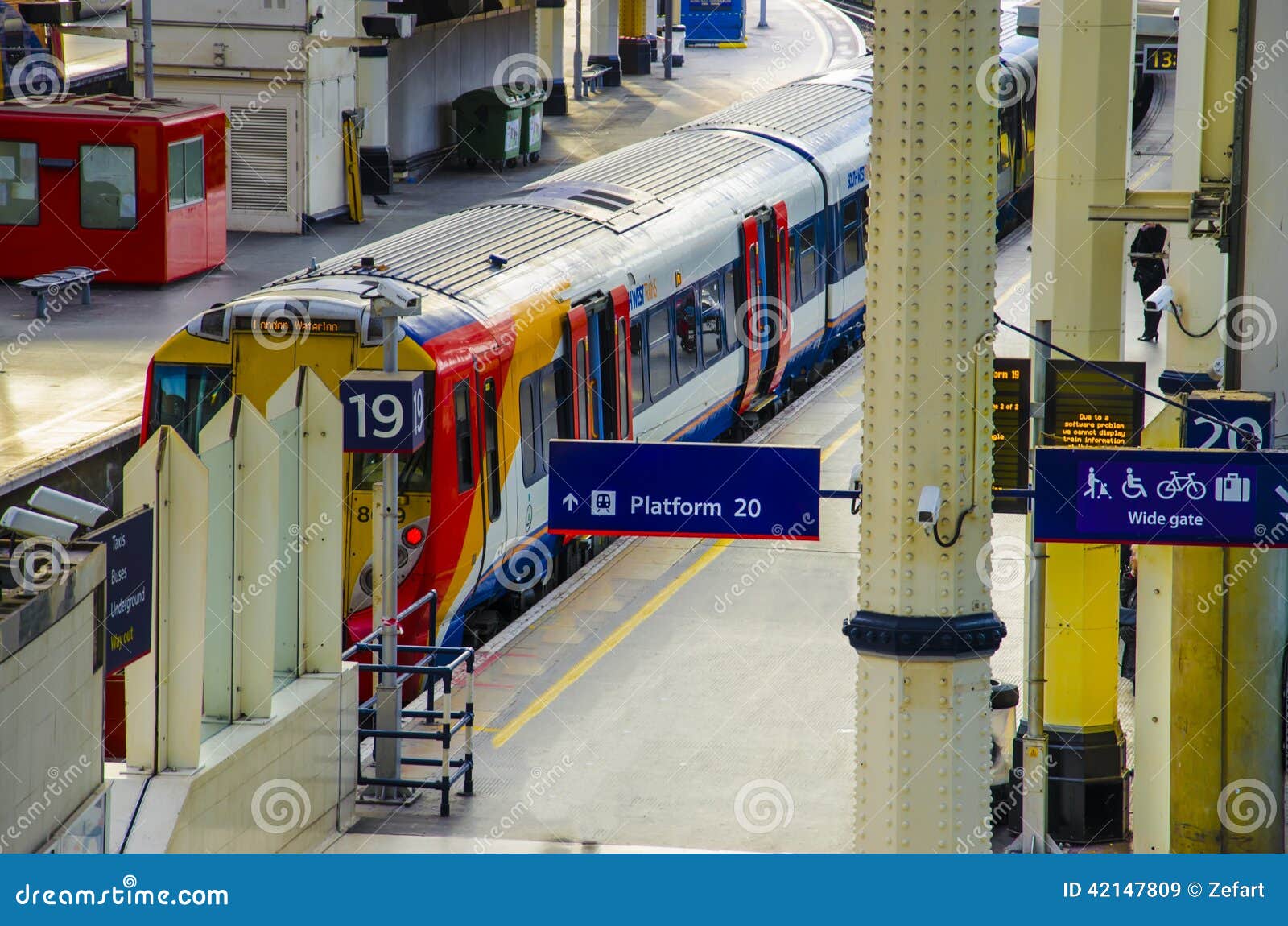 Waterloo Station, London editorial stock image. Image of location ...