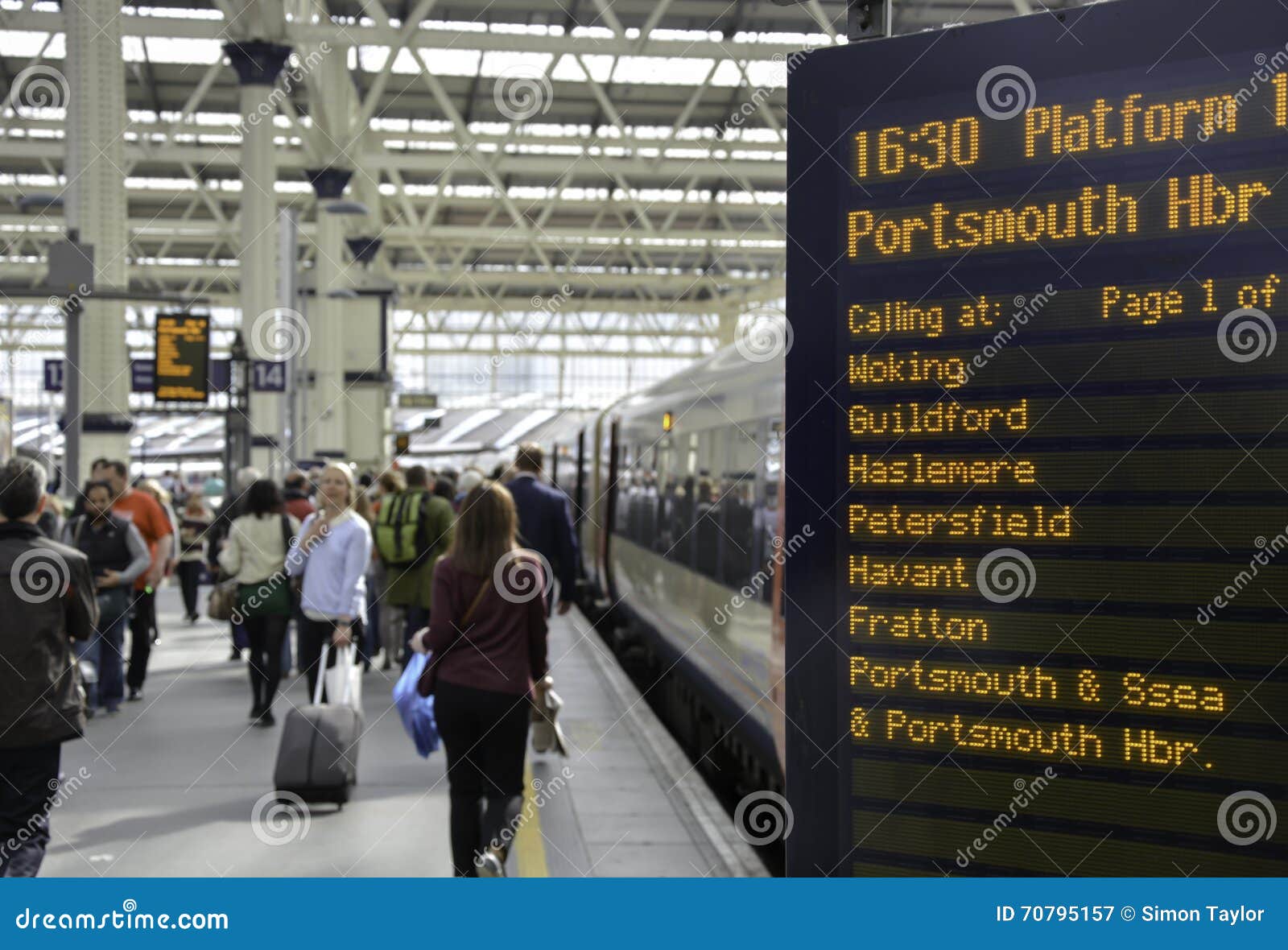 Waterloo Station Departures Board Editorial Image | CartoonDealer.com ...