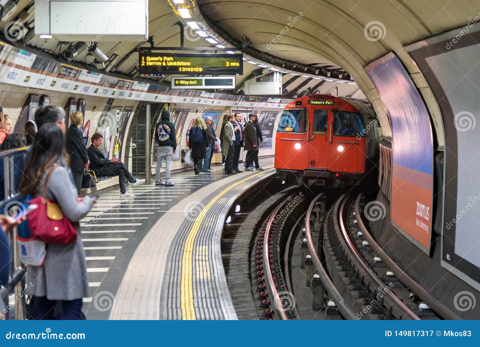 Waterloo Underground Station in London Editorial Photography - Image of ...