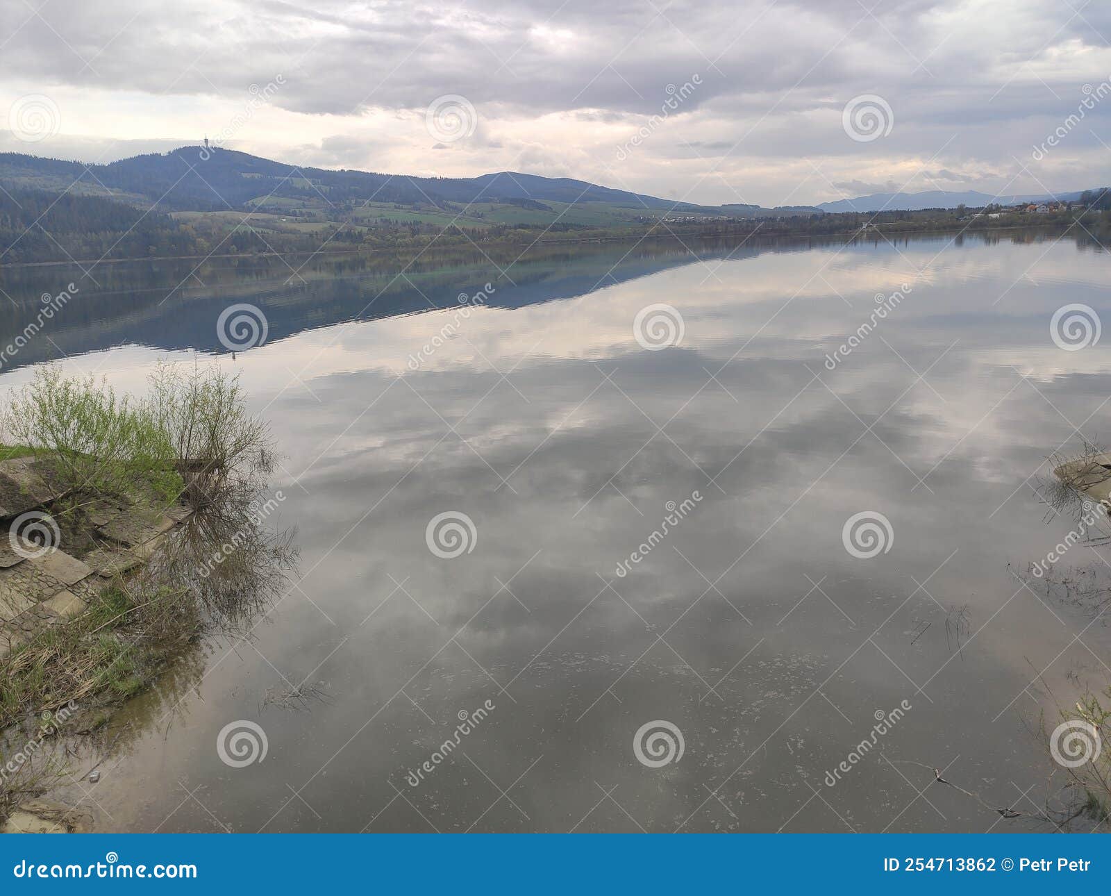 Watermark lake nature stock photo. Image of reflection - 254713862