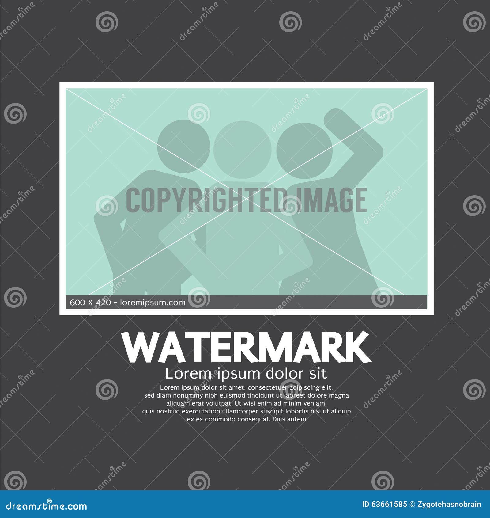 Watermark Sign on Photo. stock vector. Illustration of vector - 63661585