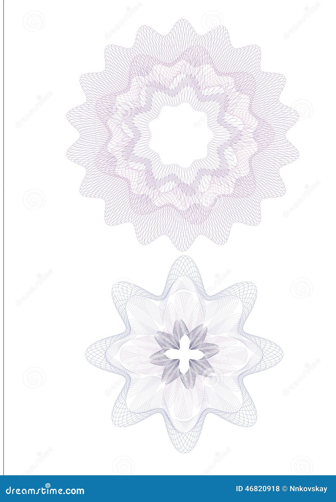 Guilloche Pattern Rosette for Certificate Watermarks Certificates Stock ...