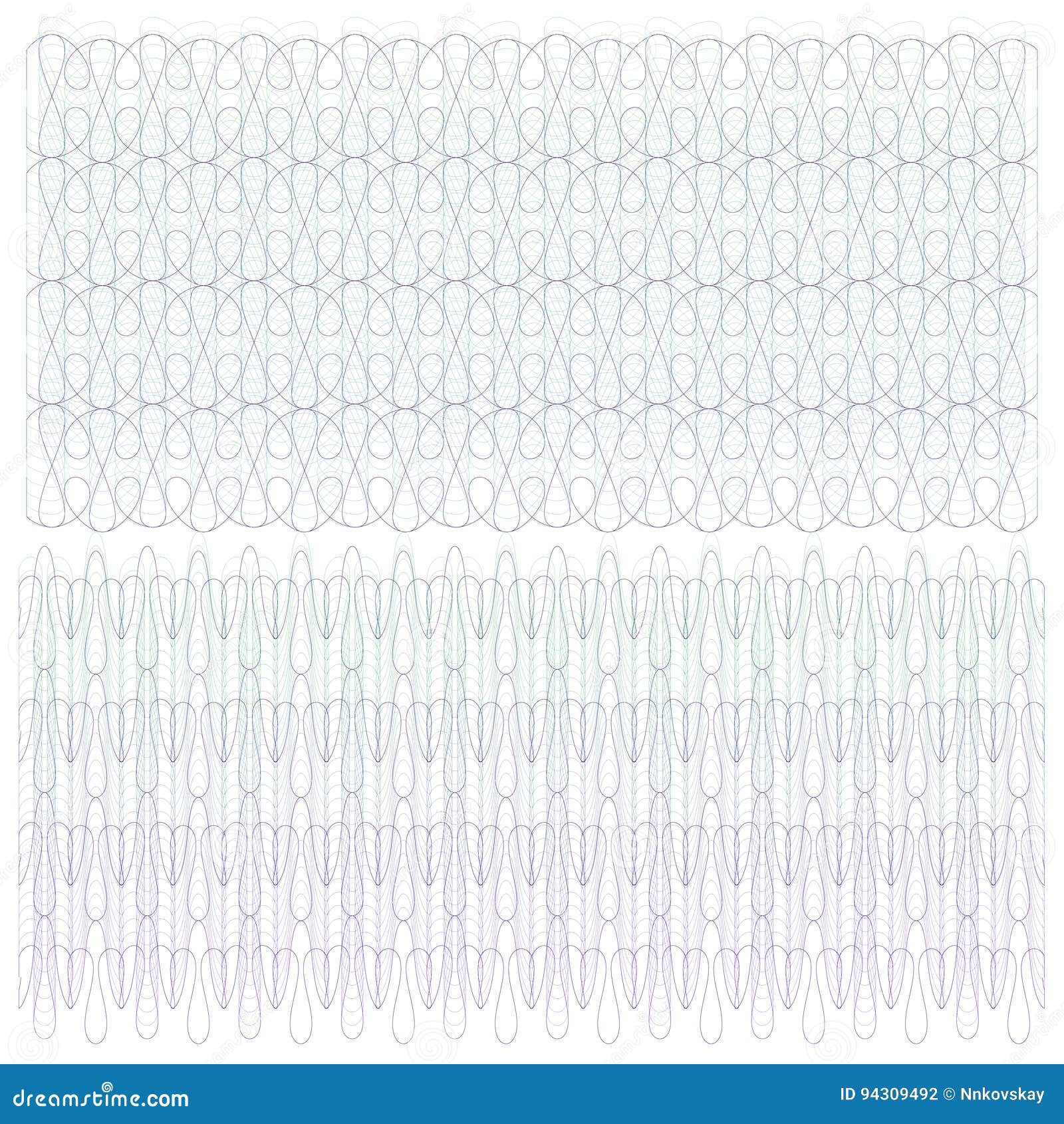 Watermarks Pattern Guilloche For Certificate, Vector Illustration ...