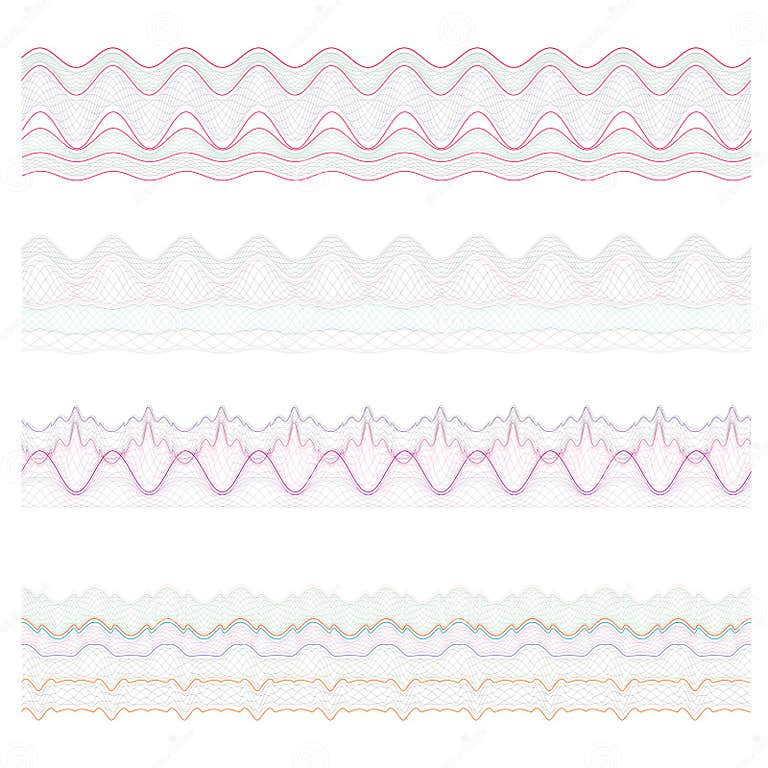 Watermarks Pattern Guilloche for Certificate, Stock Vector ...