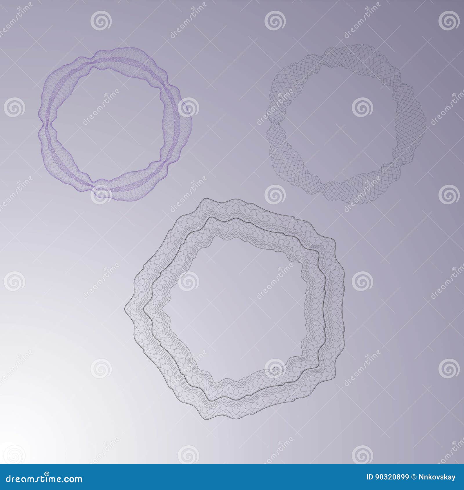 Watermarks Pattern Guilloche for Certificate, Stock Vector ...