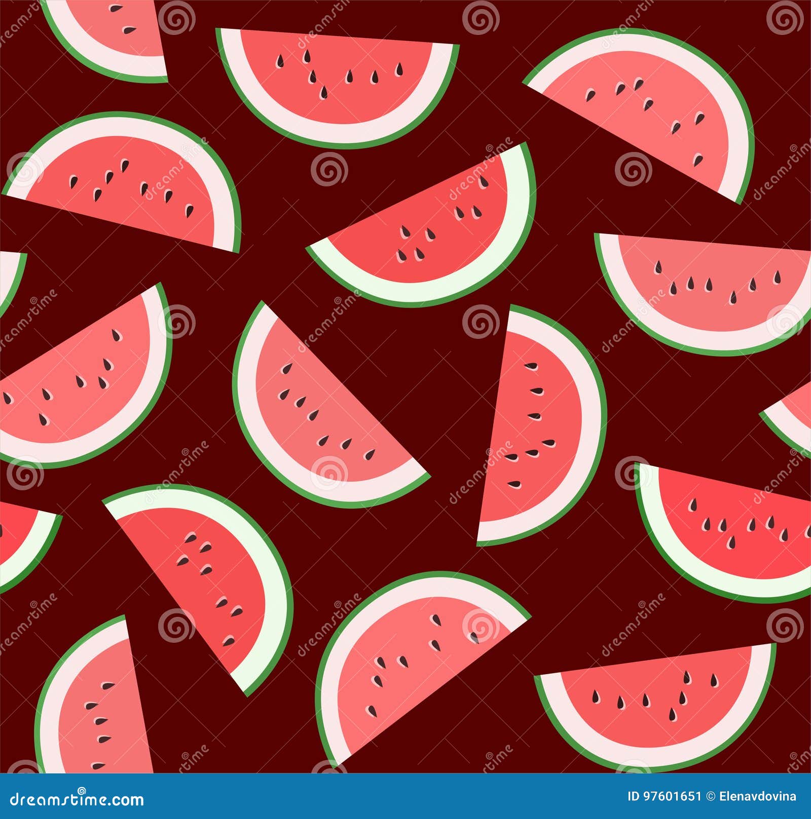 Watermelon, Background, Seamless, Colorful, Vector. Stock Vector ...