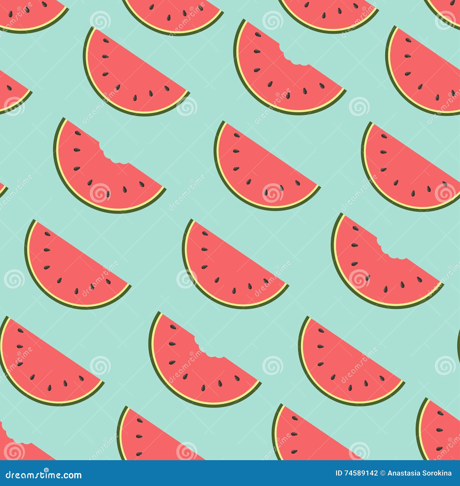 Watermelon Background, Vector Stock Vector - Illustration of cloth ...