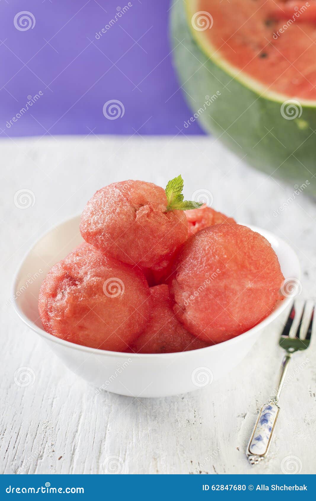 Watermelon balls stock photo. Image of closeup, juicy - 62847680