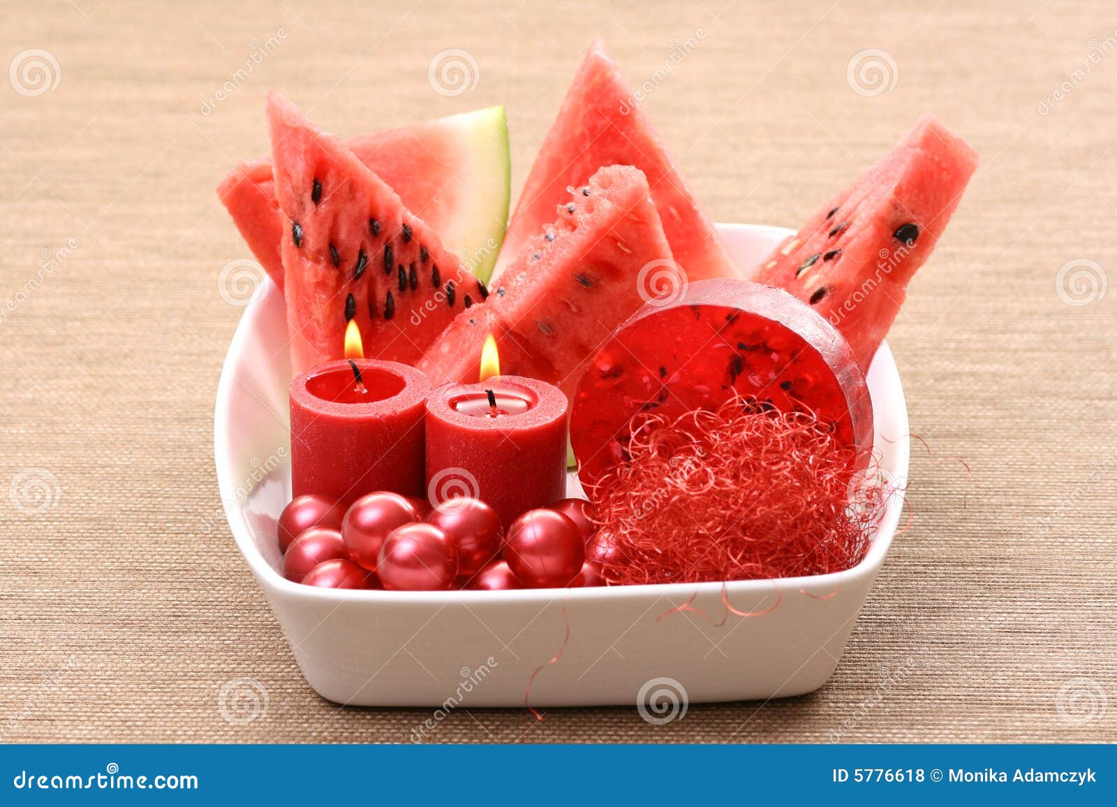 Watermelon bath stock photo. Image of care, hygiene, relaxation - 5776618