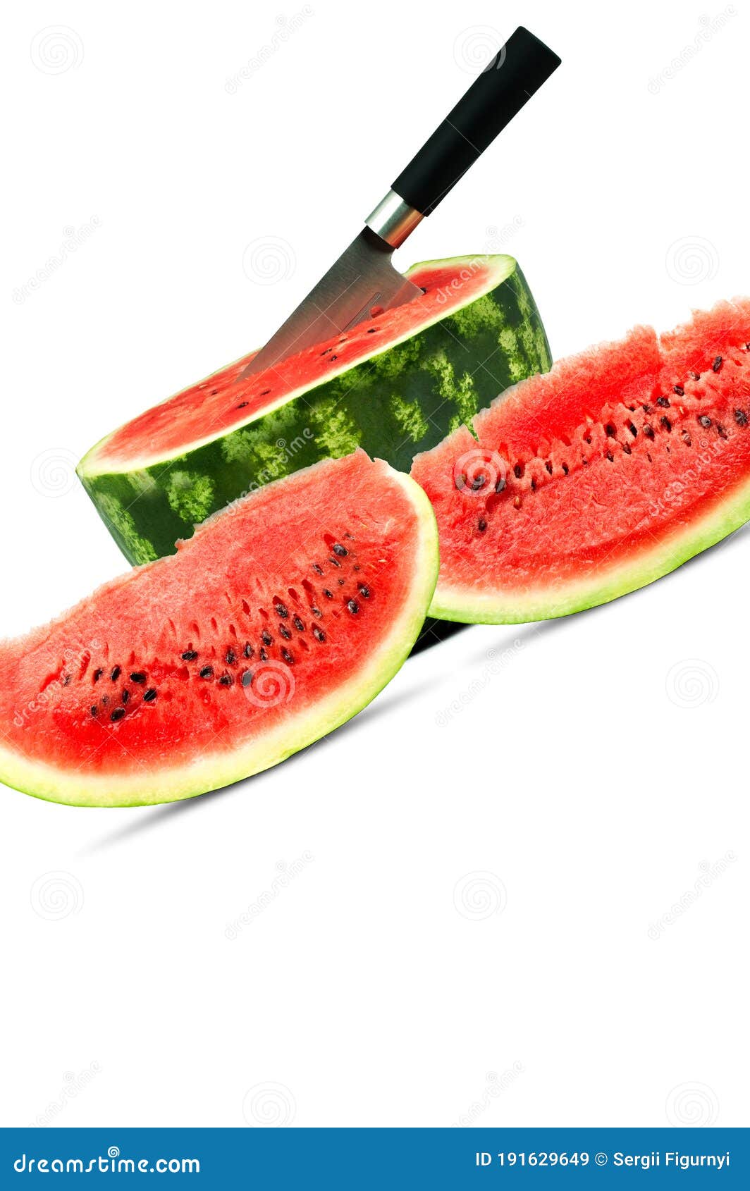 Watermelon stock image. Image of sweet, striped, blade - 191629649