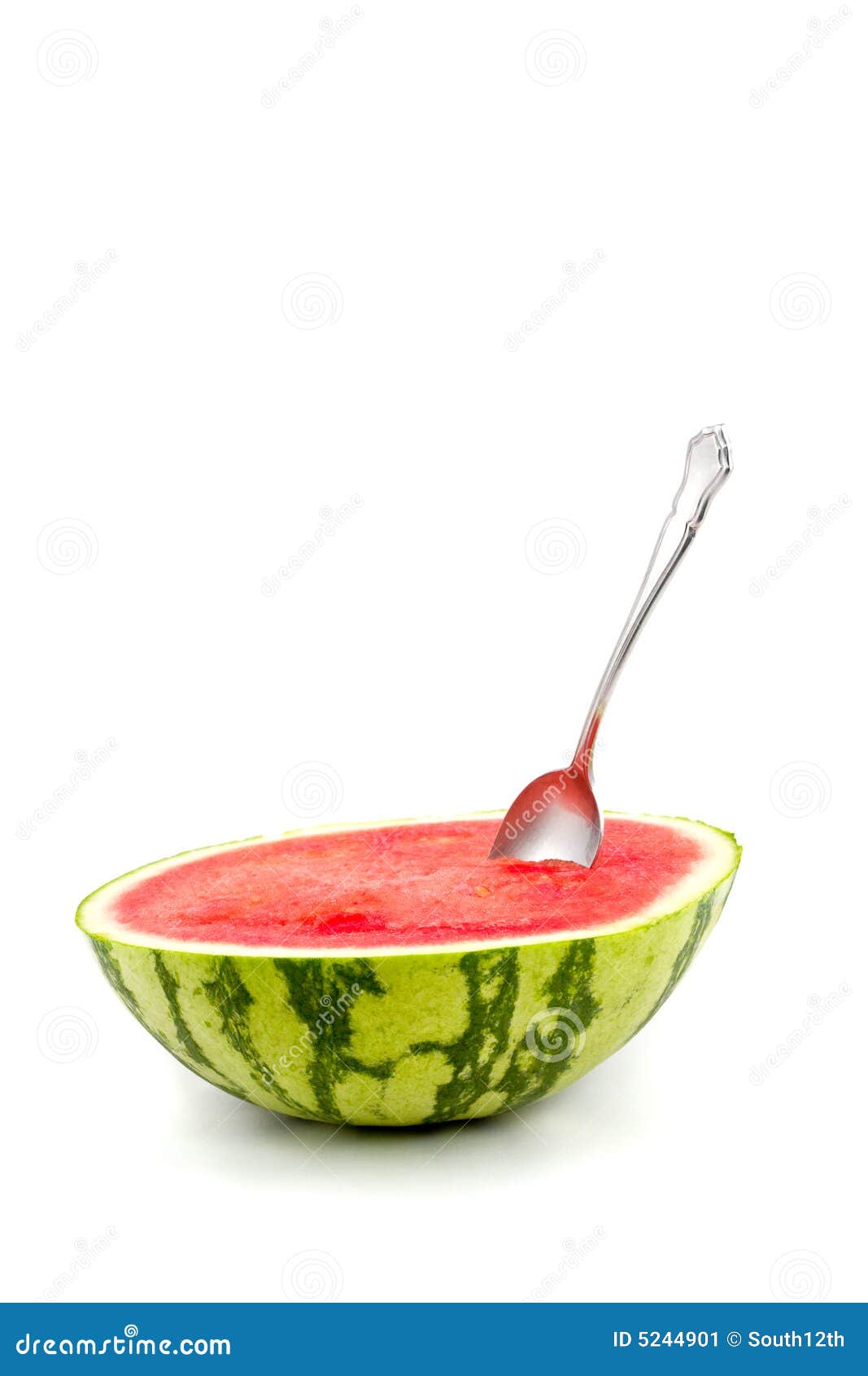 Watermelon Bowl and Spoon stock image. Image of dessert - 5244901
