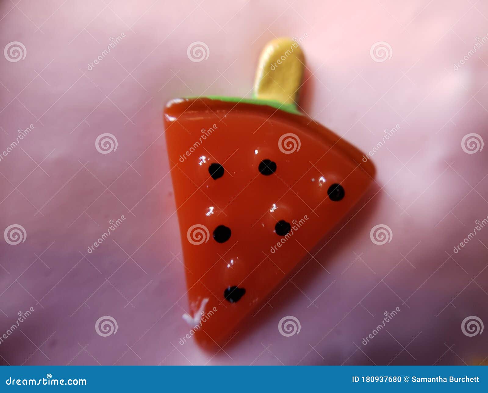 Watermelon Charm in Pink Fluffy Slime Stock Photo - Image of fluffy ...