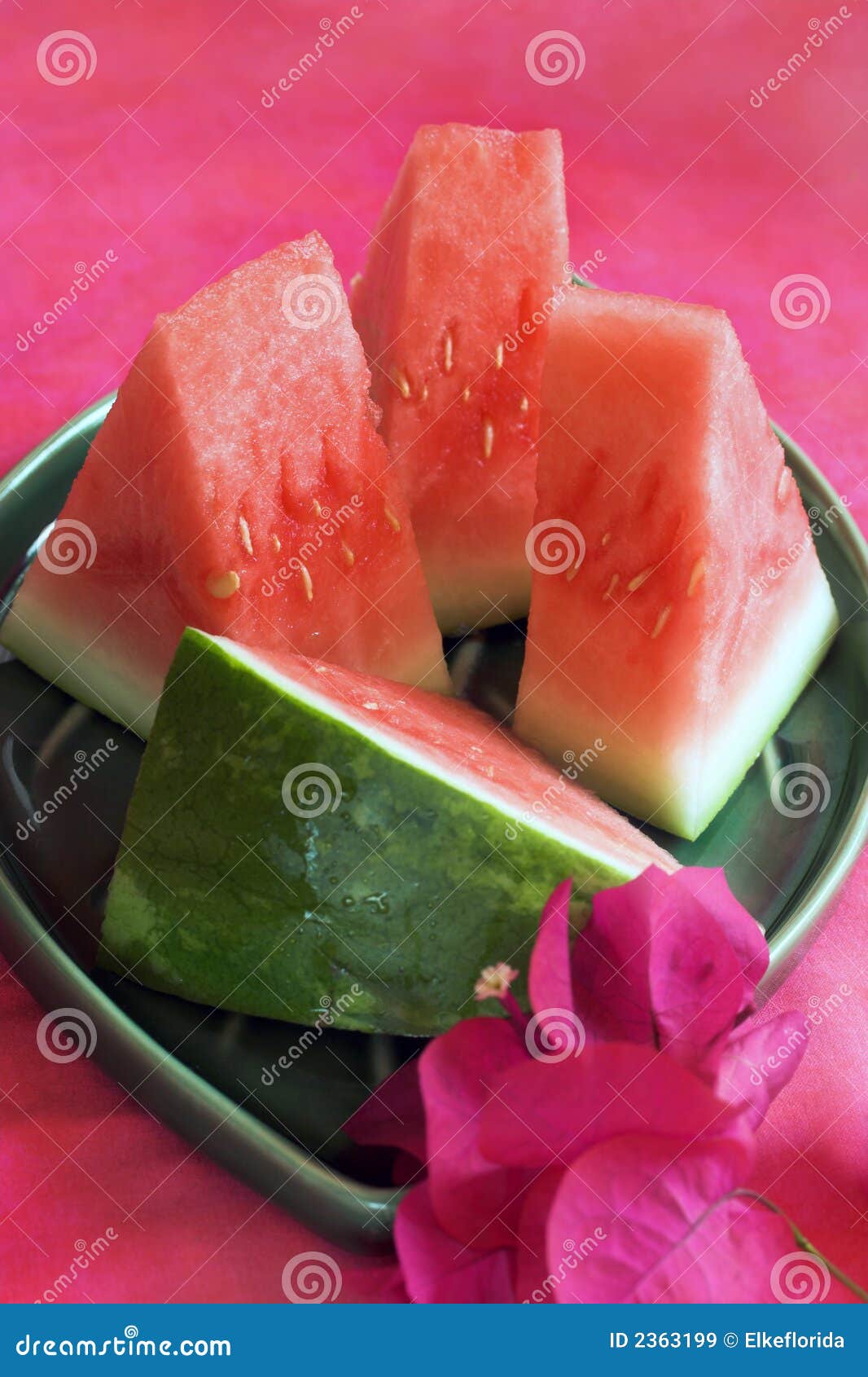 Watermelon chunks stock image. Image of organic, snack - 2363199