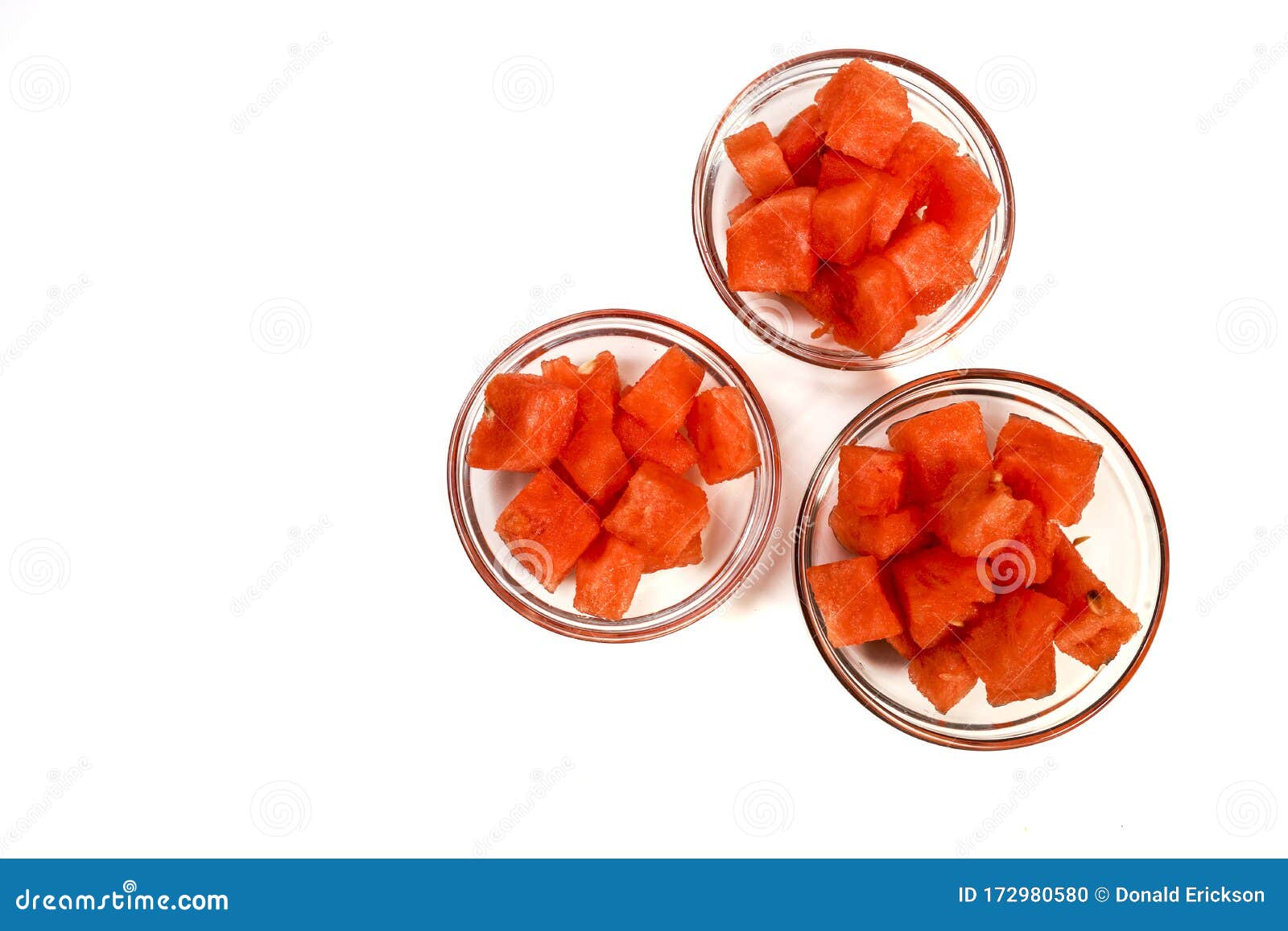 Watermelon Chunks Isolated on White Stock Photo - Image of summer, diet ...