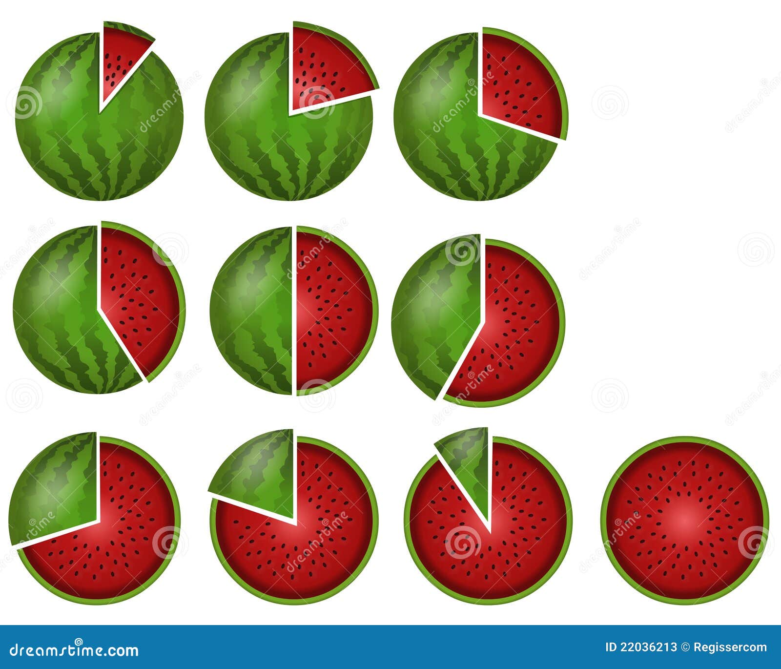 Watermelon Circular Diagrams Stock Image | CartoonDealer.com #22036213