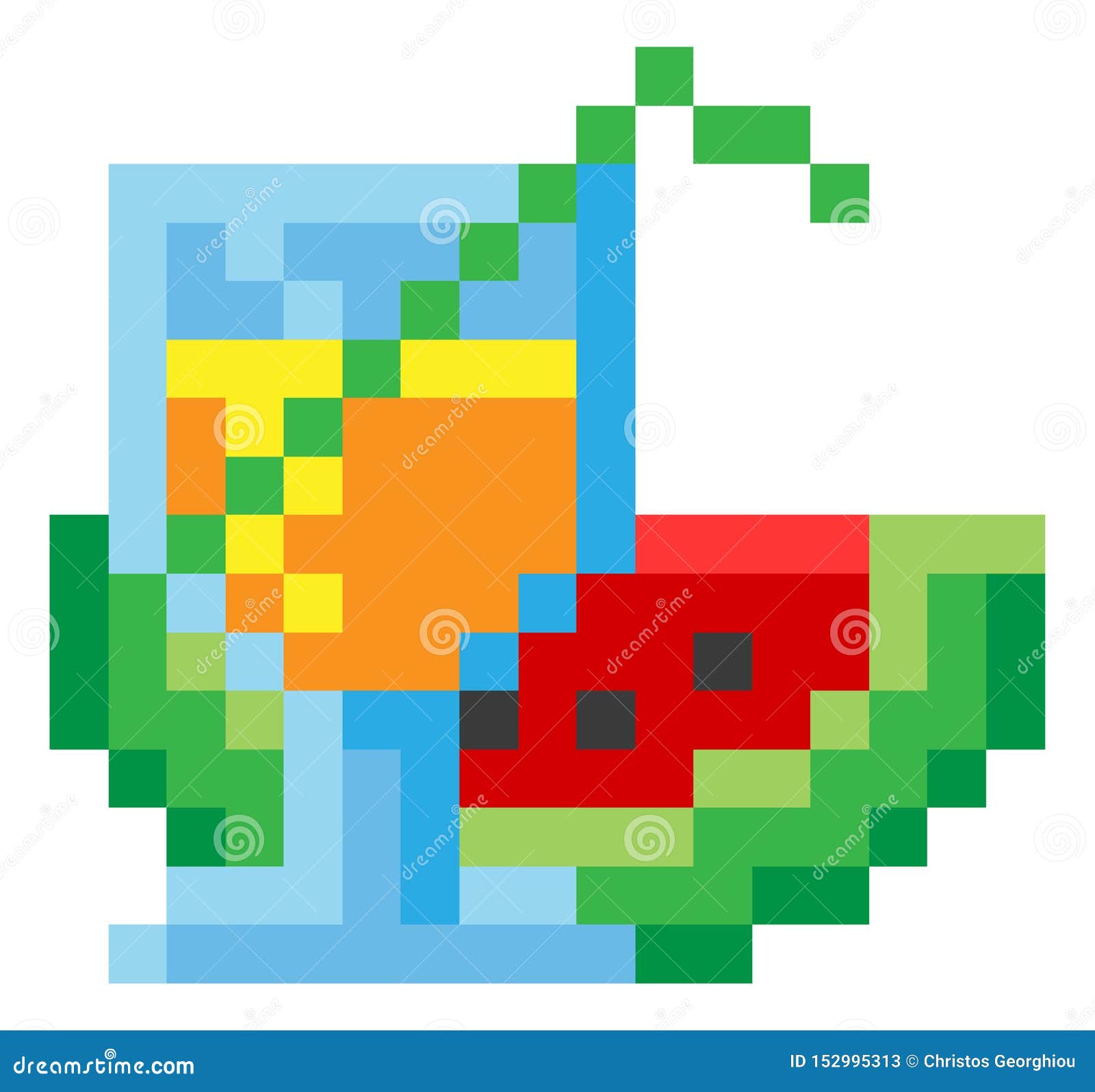 Pixel Art Cocktail Bar. Hawaii Restaurant On The Beach Vector ...