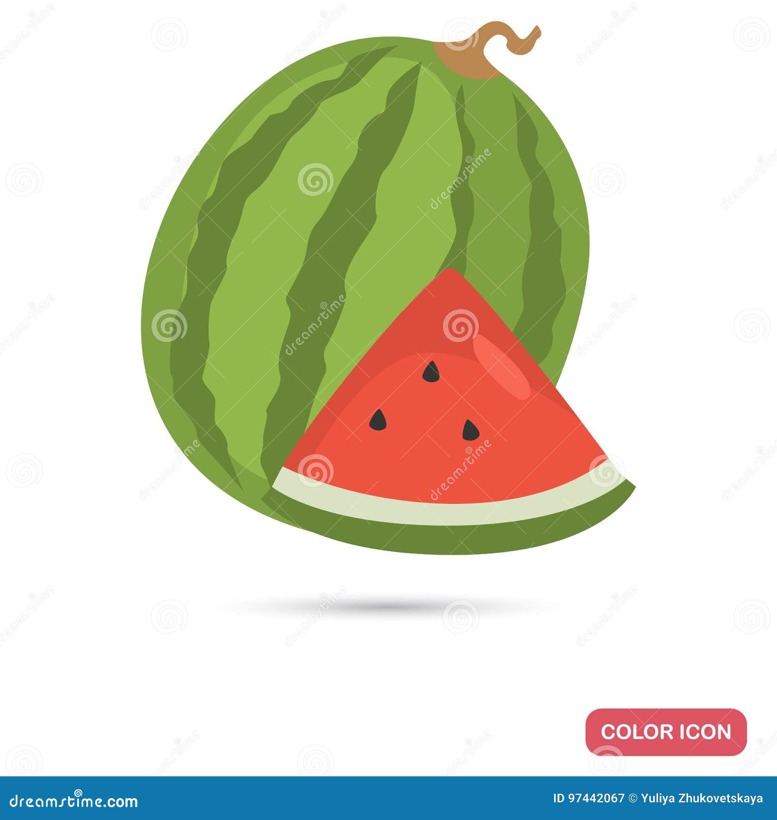 Watermelon Color Icon for Web and Mobile Design Stock Vector ...